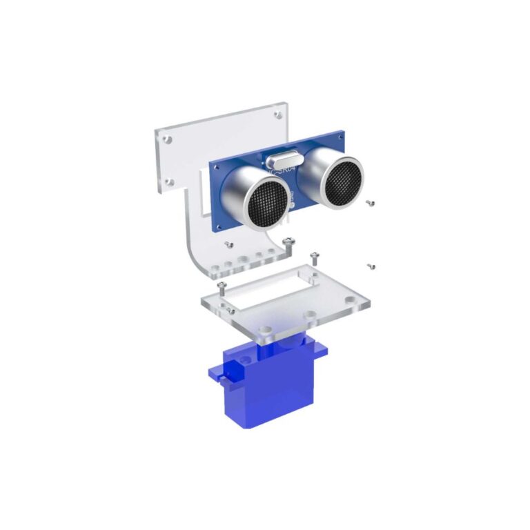 SG90 Steering Gear HC-SR04 Ultrasonic Module Acrylic Transparent ...